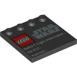 LEGO PART 6179pr0017 Plates Special 4 x 4 with Studs on One Edge and ...