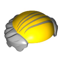 LEGO PART 12893pr0001 Hair, Bald Top with Light Bluish Gray Hair and ...