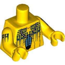 LEGO PART 973c01h01pr2329 Torso Bare Chest, Blue Feather Pendant and ...