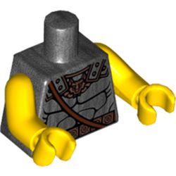 LEGO PART 973c01h01pr1409 Torso Armor, Muscles, Copper Wolf , Copper ...