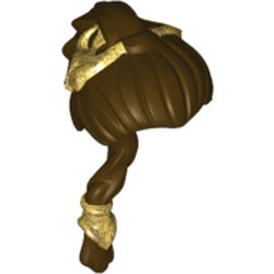 LEGO PART 13198pr0001 Hair Long Braided Ponytail with Gold Adornments ...