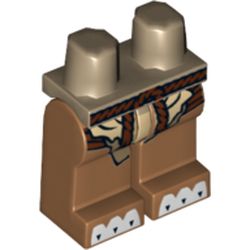 LEGO PART 970c23pr0447 Hips and Medium Nougat Legs with Loincloth, Rope ...