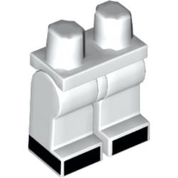 LEGO PART 970c27pr0527 Hips and White Legs with Black Feet Print ...