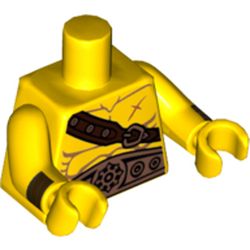 LEGO PART 973c01h01pr2415 Torso Bare Chest with Muscles, Brown Shoulder ...