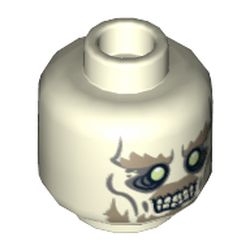 LEGO PART 3626cpr1262 Minifig Head King of the Dead, Dual Sided, Ghost ...