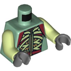 LEGO PART 973c40h12pr2444 Torso Armor with Light Green and Dark Red ...