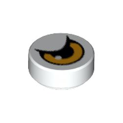 LEGO PART 98138pr0016 Tile Round 1 x 1 with Hooded Eye Print ...