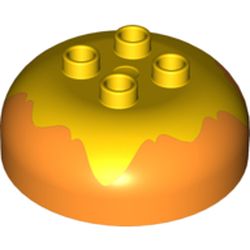 LEGO PART 98220pat0007 Duplo Brick Round 4 x 4 Dome Top with 2 x 2 ...