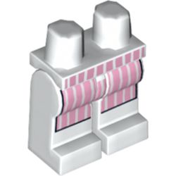 LEGO PART 970c27pr0610 Hips and White Legs with Pink Apron with White ...