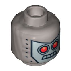 LEGO PART 3626cpr1338 Minifig Head Robo SWAT / Radio DJ Robot, Red Eyes ...
