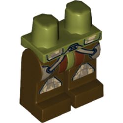 LEGO PART 970c07pr0630 Hips and Dark Brown Legs with Camouflage Knee ...