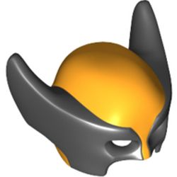 LEGO PART 17018pr0001 Mask Wolverine with Black Pointed Sides Print ...