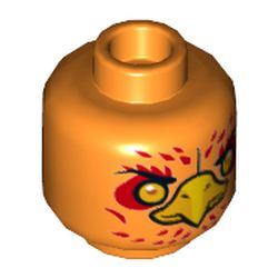 LEGO PART 3626cpr1421 Minifig Head Frax, Phoenix with Orange Eyes ...