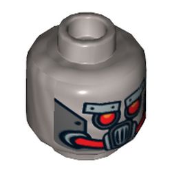 LEGO PART 3626cpr1442 Minifig Head Robo Pilot, Robot Red Eyes and Mouth ...