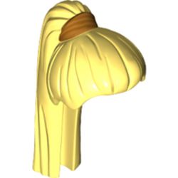 LEGO PART 17347pr0002 Hair Ponytail Long Straight with Tie Gold Print ...