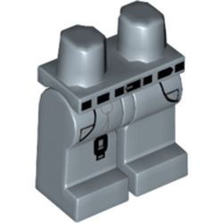 LEGO PART 970c24pr0713 Hips and Sand Blue Legs with Black Belt, Silver ...