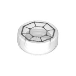 LEGO PART 98138pr0036 Tile Round 1 x 1 with Octagon (Arkenstone) Print ...