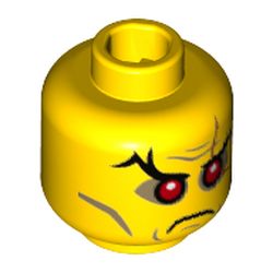 LEGO PART 3626bpr1539 Minifig Head Evil Wizard, Red Sunken Eyes ...