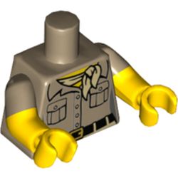 LEGO PART 973g11c01h01pr2837 Torso, Dual Molded Arms, Shirt with 2 ...