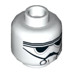 LEGO PART 3626cpr1594 Minifig Head AT-DP Pilot / Imperial Driver ...