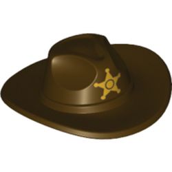 LEGO PART 13565pr0001 Hat Very Wide Brim, Outback Style [Fedora] with ...