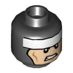 LEGO PART 3626cpr1613 Minifig Head Batman, Balaclava, White Stripe on ...