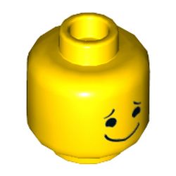 LEGO PART 3626cpr1645 Minifig Head Benny, Dual Sided, Closed Eyes ...