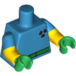 LEGO PART 973g04c01h31pr2984 Torso, Dual Molded Arms, Red Radioactive ...