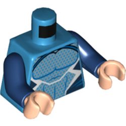 LEGO PART 973c05h02pr2988 Torso Muscles Outline with Black, Blue and ...