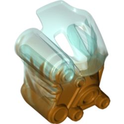 LEGO PART 19064pat0001 Large Figure Mask of Ice with Marbled Trans ...