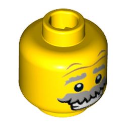 LEGO PART 3626cpr1725 Minifig Head Monster Scientist, Gray Eyebrows ...