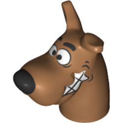 LEGO PART 20691pr0003 Animal Body Part, Dog Head Great Dane with Scooby ...