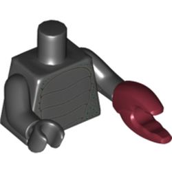 LEGO PART 98642c02pr3109 Torso Shell with Scales and Dark Green Specks ...