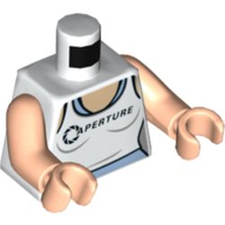 LEGO PART 973c02h02pr3143 Torso Tank Top with 'APERTURE' over Bright ...