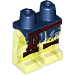 LEGO PART 970c72pr0953 Hips and Trans-Neon Green Legs with Dark Red ...