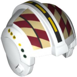 LEGO PART 30370pr0003 Helmet Rebel Pilot, Center Ridge with Tan and ...