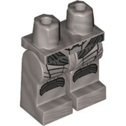 LEGO PART 970c30pr0976 Hips and Flat Silver Legs with Black and Silver ...