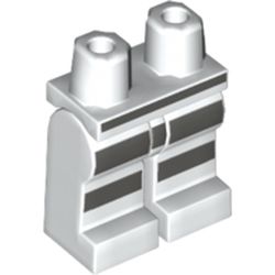 LEGO PART 970c27pr0985 Hips and White Legs with Dark Bluish Gray Prison ...