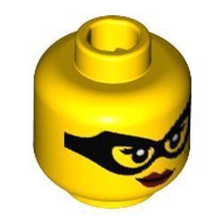 LEGO PART 3626cpr1829 Minifig Head Jewel Thief, Black Eye Mask, Beauty ...