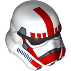 LEGO PART 30408pr0012 Helmet Stormtrooper, Thick Red Center Stripe on ...