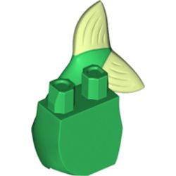 LEGO PART 95351pr0006 Tail, Mermaid Curved with Yellowish Green Fluke ...