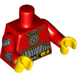 LEGO PART 973c22h01pr2287 Torso Muscles, Medallion and Black Silver ...