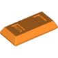 LEGO PART 99563 Tile Special 1 x 2 with Sloped Walls AKA Money / Gold ...