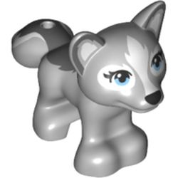 LEGO PART 19532pr0003 Animal, Fox with White Patches on Face and Dark ...