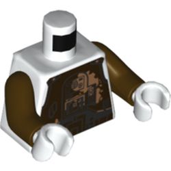 LEGO PART 973c07h27pr3392 Torso Armor, Dark Brown Chest Plate Print ...