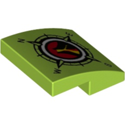 LEGO PART 15068pr0009 Slope Curved 2 x 2 x 2/3 with Compass print ...