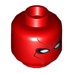 LEGO PART 3626cpr1969 Minifig Head Red Hood, Mask with Dark Red Contour ...