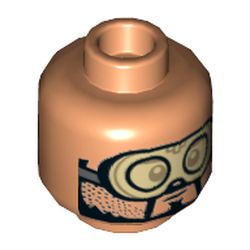 LEGO PART 3626cpr2039 Minifig Head Bodhi Rook, Black Goggles and Frown ...