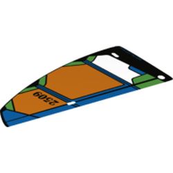 LEGO PART 28876pr0001 Sail, Triangular, 10 x 19 with Black '2509' Print ...