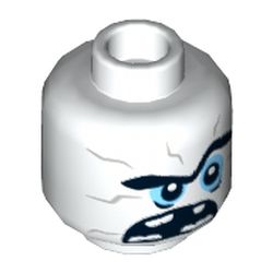 LEGO PART 3626cpr2063 Minifig Head Bizarro, Unibrow, Light Bluish Gray ...